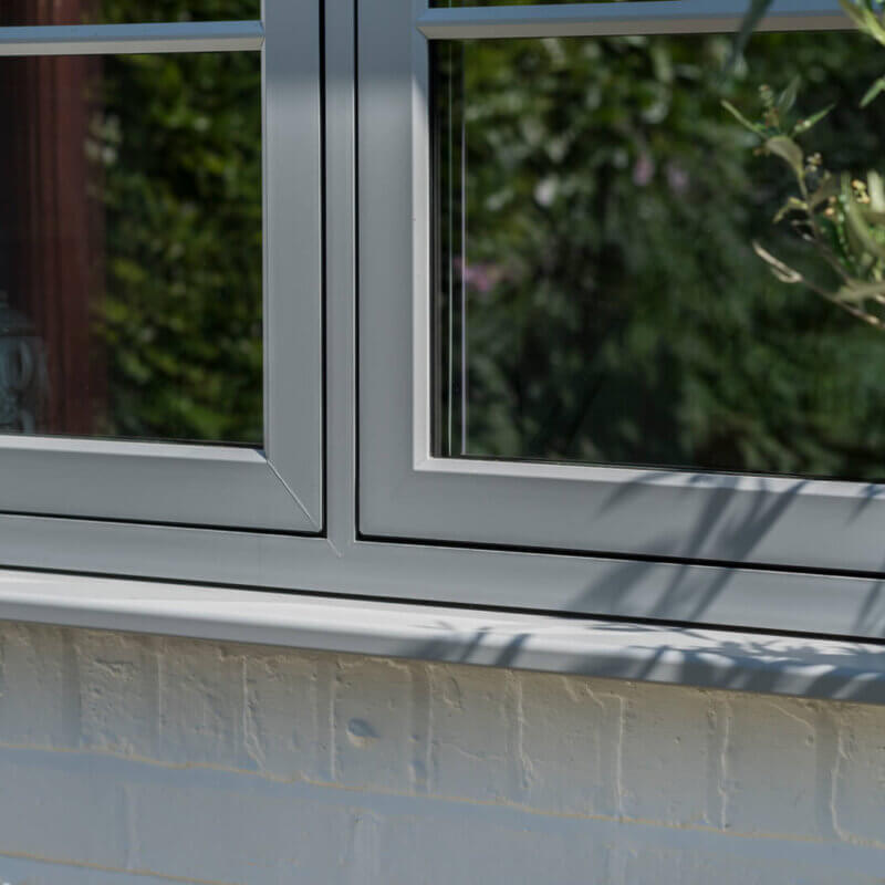 Stylish Grey UPVC Flush Windows | Traditional Cottage Windows Available ...