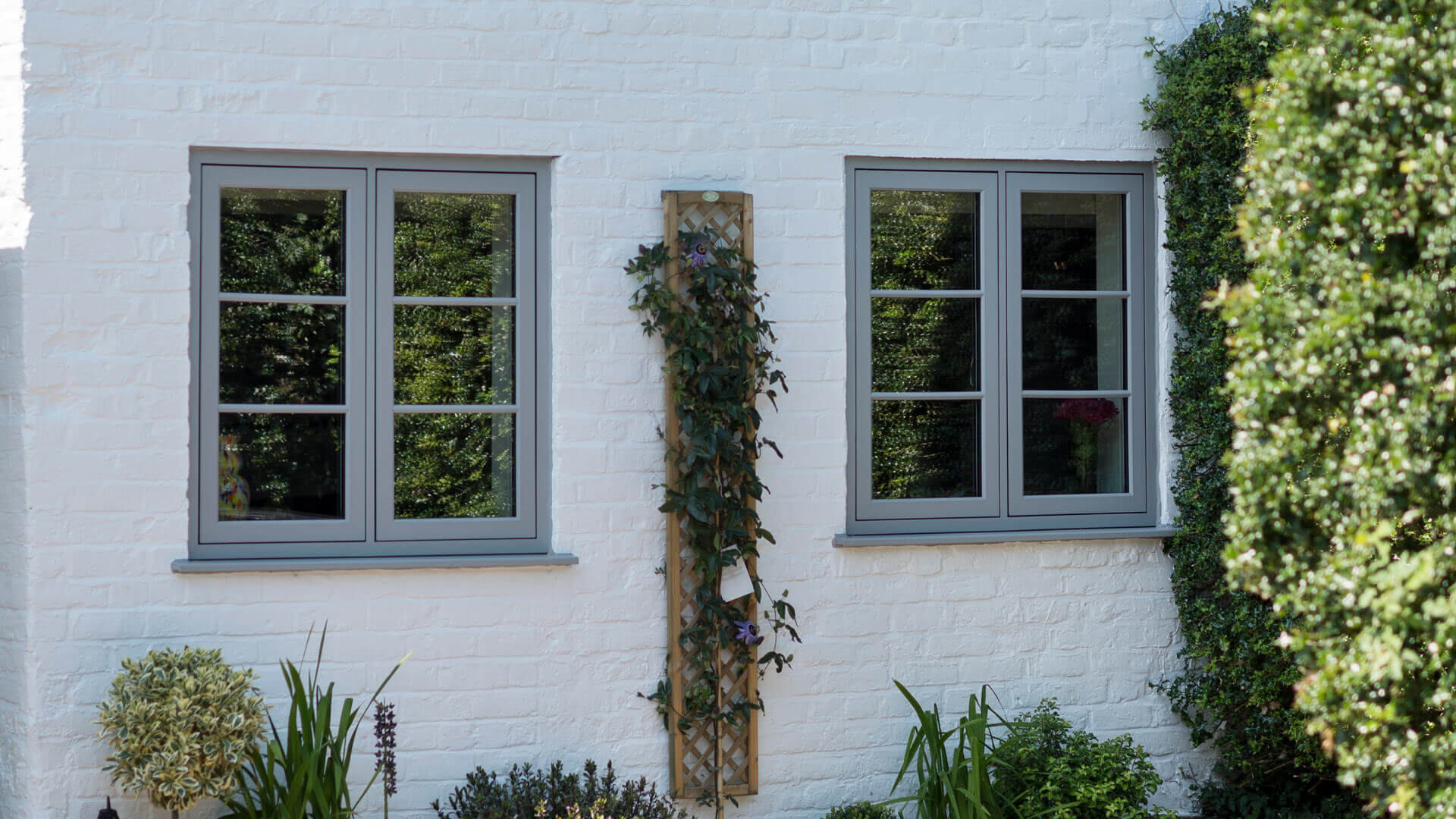 Stylish Grey UPVC Flush Windows | Traditional Cottage Windows Available ...