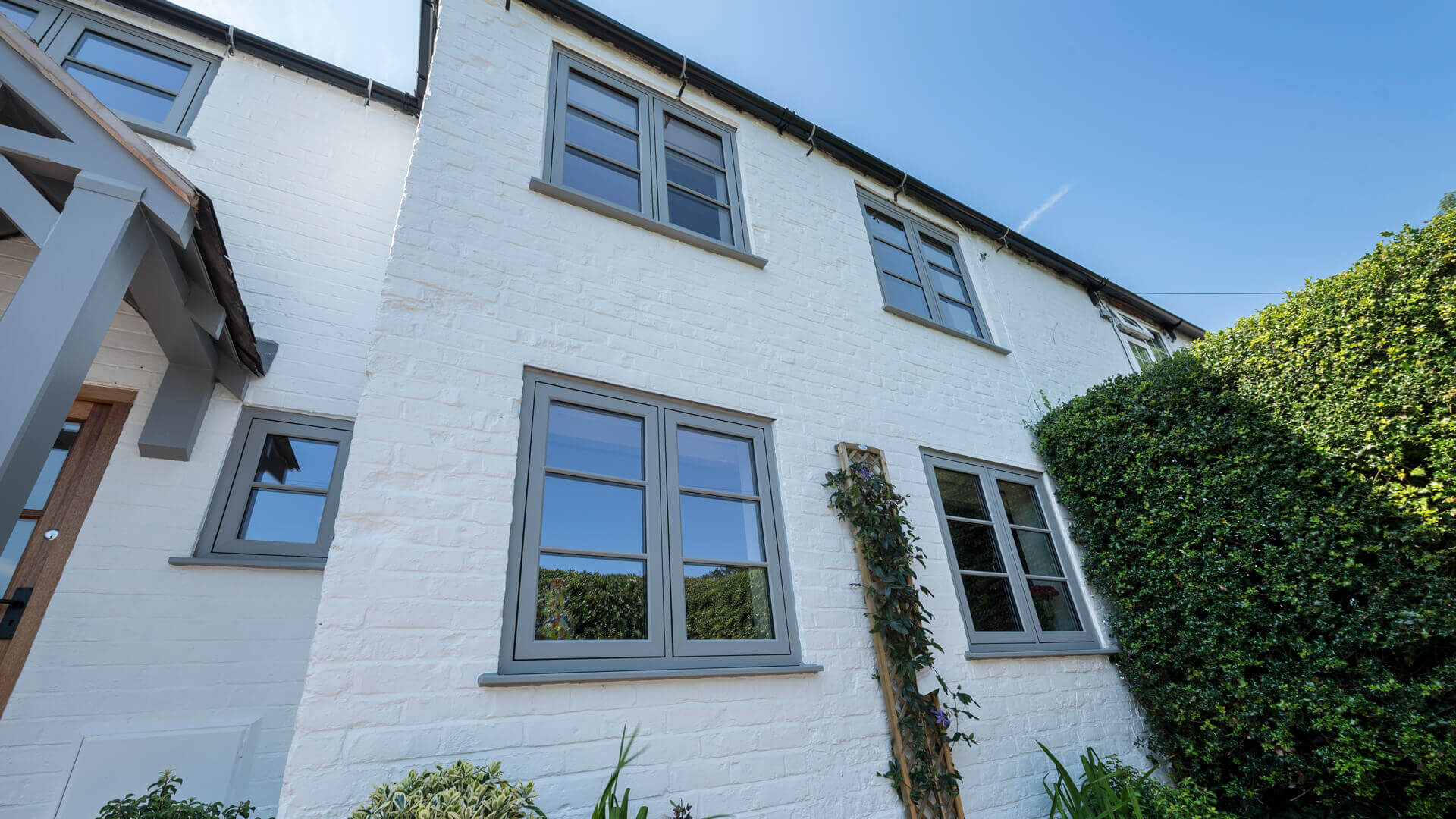 Stylish Grey UPVC Flush Windows | Traditional Cottage Windows Available ...