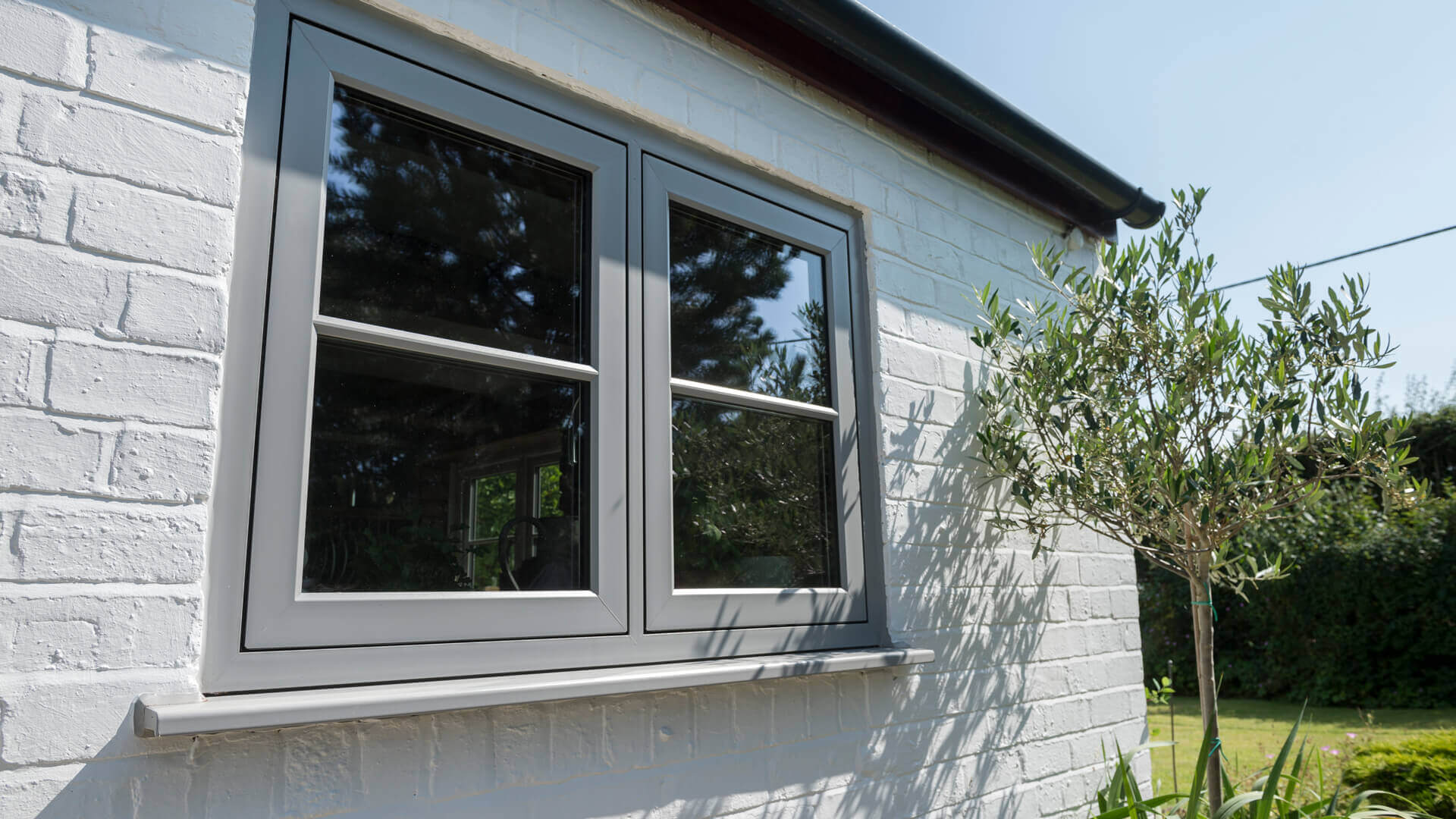 Stylish Grey UPVC Flush Windows | Traditional Cottage Windows Available ...